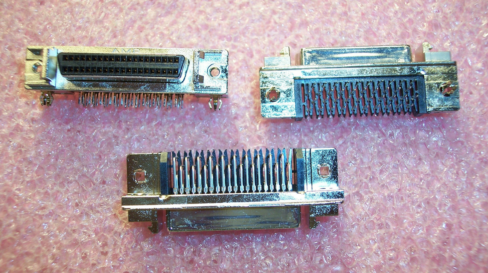 QTY (5) 40 POSITION R/A HIGH DENSITY .050 DSUB RECEPTACLES SCSI-2 ...