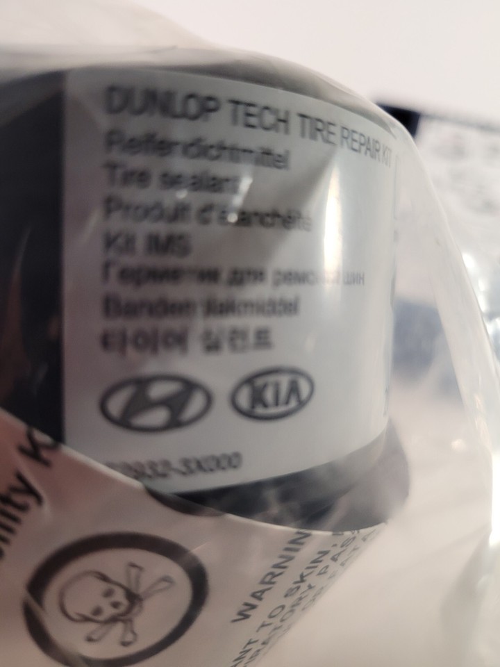 Hyundai Kia Tire Wheel Mobility Repair Kit Inflator Tyre Repair Kit OEM ...