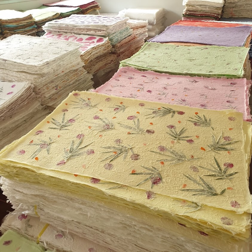 Mulberry Paper Sheet Flower Craft Leaves Flower Thick Assorted Colors ...