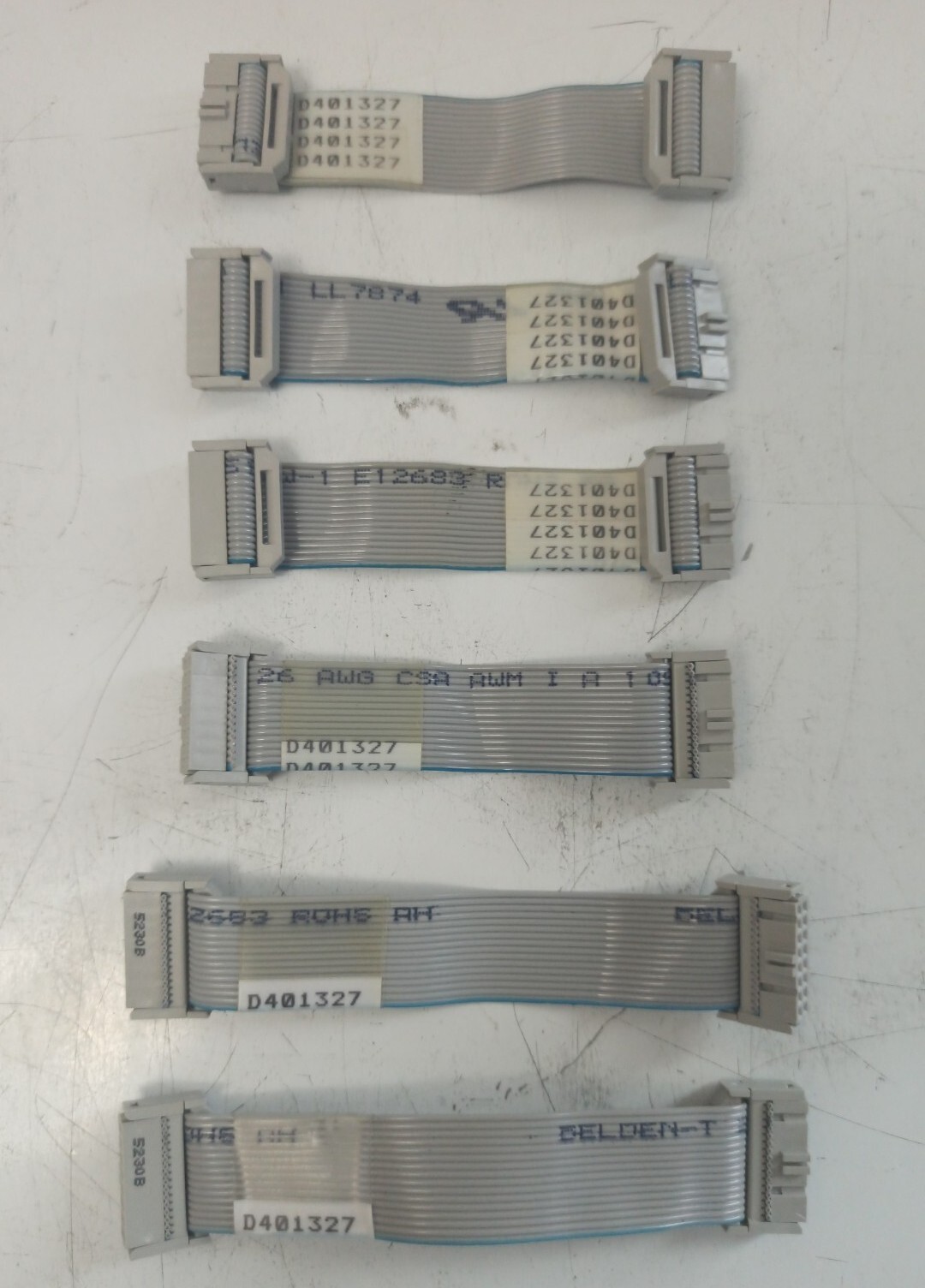 Lot of 7 Belden T AWG CSA AWM I A 105C 300V FT1 LL7874 Ribbon Cable PN ...