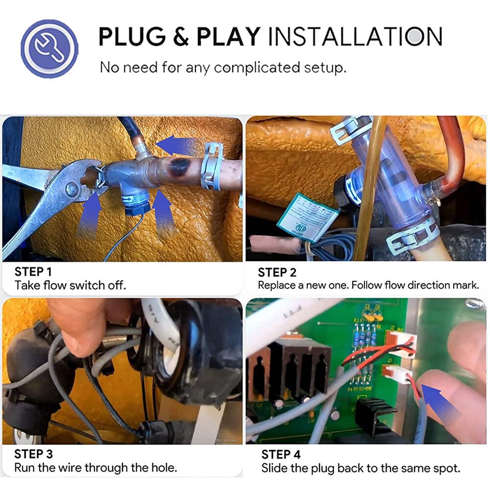 2560-040 Flow Switch for Sundance Spas, Jacuzzi Hot Tub, Flow Sensor ...