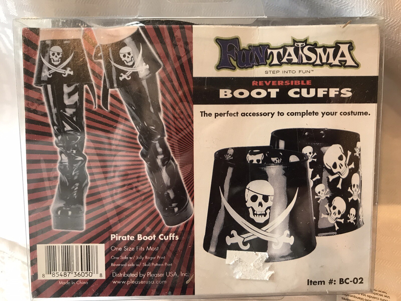 Pirate Boot Cuffs Reversible Skulls Costume Accessory | eBay