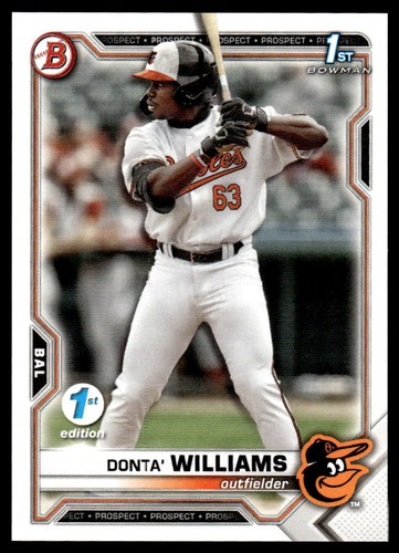 2021 Bowman Draft 1st Edition #BD-90 Donta' Williams | eBay