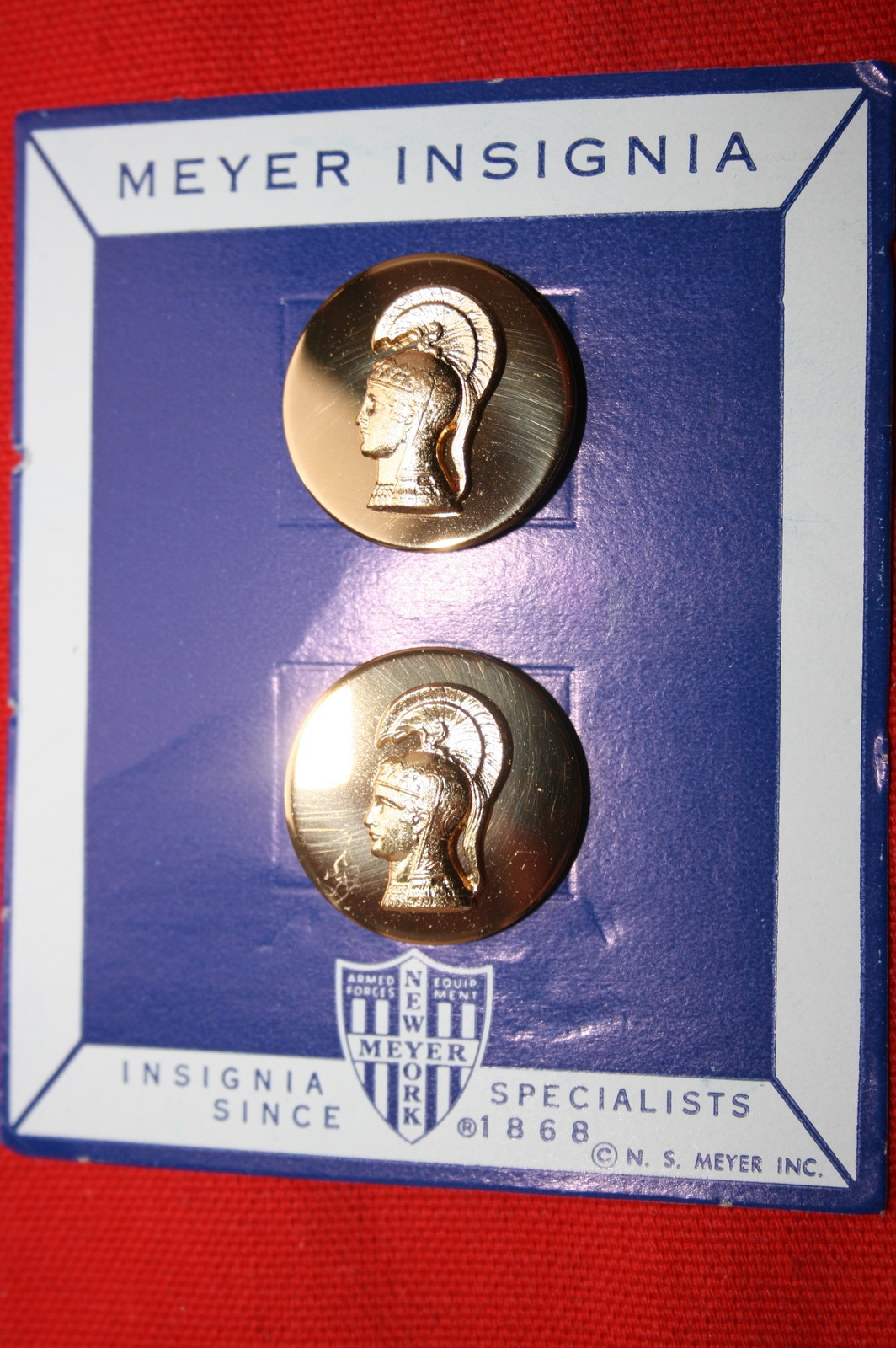 ORIGINAL WW2 US WAC ENLISTED METAL COLLAR BADGES BOS ON CARD | eBay