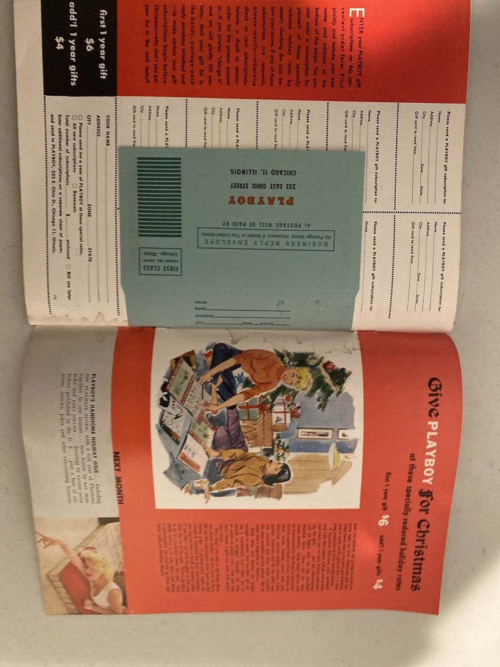 Original Playboy Magazine December 1956 Lisa Winters Julie Newmar ...