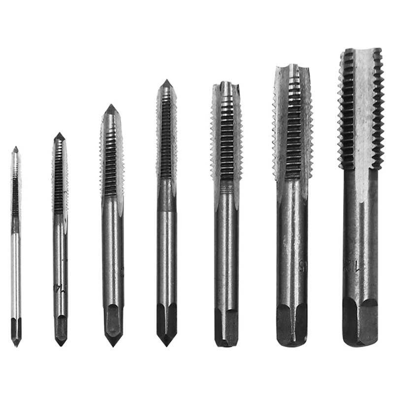 7pcs Male Thread Tap Set Metal Meters Drill Bit M3 M4 M5 M6 M8 M10 M12 ...