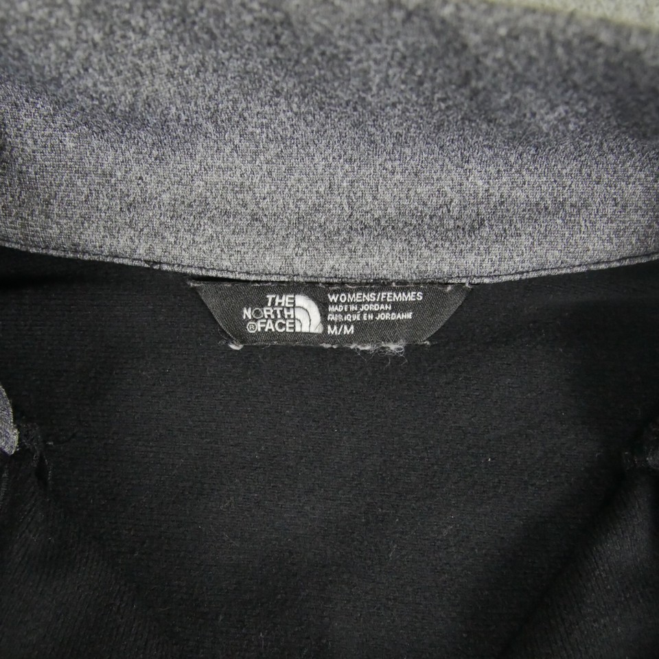 The North Face Top Womens Medium Black Mock Neck 1/4 Zip Long Sleeve ...