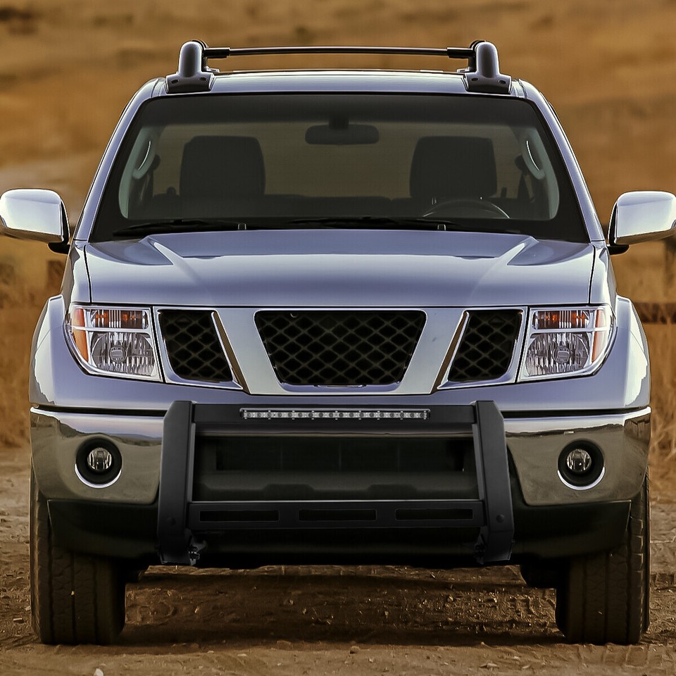 For 05-21 Nissan Frontier Front Bumper Grille Brush Guard Bull Bar w ...