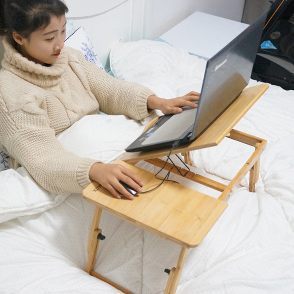 Bamboo Portable Folding Legs Laptop Notebook Table Bed Sofa PC Desk Stand US NEW | eBay