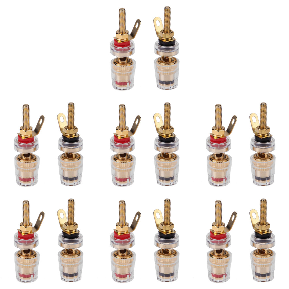 2pcs 4mm Brass Speaker Amplifier Binding Posts Terminals for Banana ...