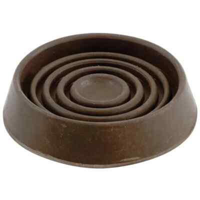 4 pack Everbilt 2-1/2 in. Brown Smooth Anti-Skid Rubber Round Furniture ...