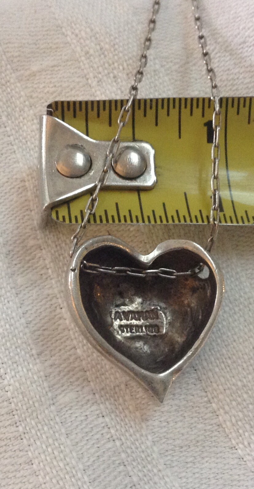 Alwand Vahan 12k Sterling Silver Heart Necklace w Letter P Necklace ...