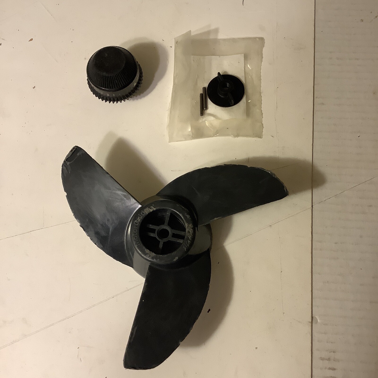 MotorGuide Machete Prop Kit + Pin + Speed Knob - Black 3 Blade | eBay