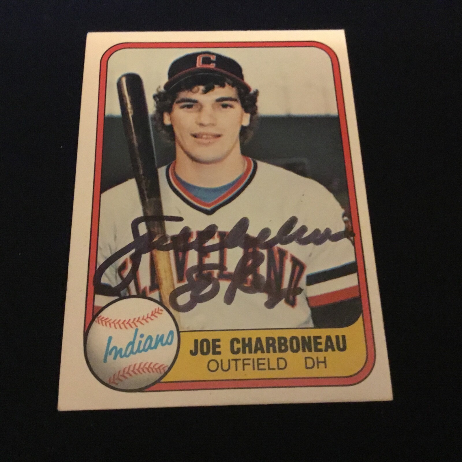Autographed 1981 Fleer Joe Charboneau rookie w/ inscription. #K-1 | eBay