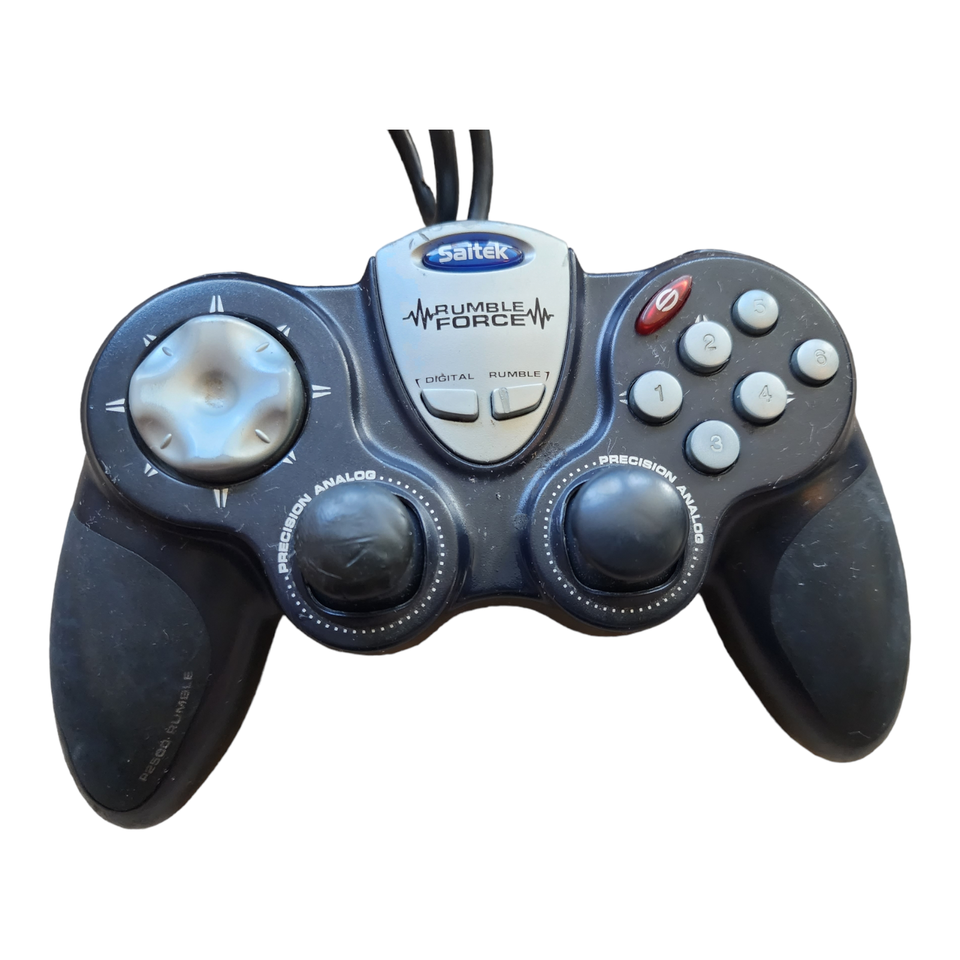 Saitek P2500 Rumble Force PC Hand Control PC Video Game Hand Controller ...