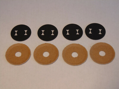 4 PAPER SOCKET CAP LINERS & 4 PLUG INSULATOR DISCS HANDEL, TIFFANY, & B ...