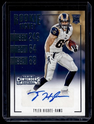 Tyler Higbee 2016 Panini Contenders Rookie Ticket Autograph Card #127 ...