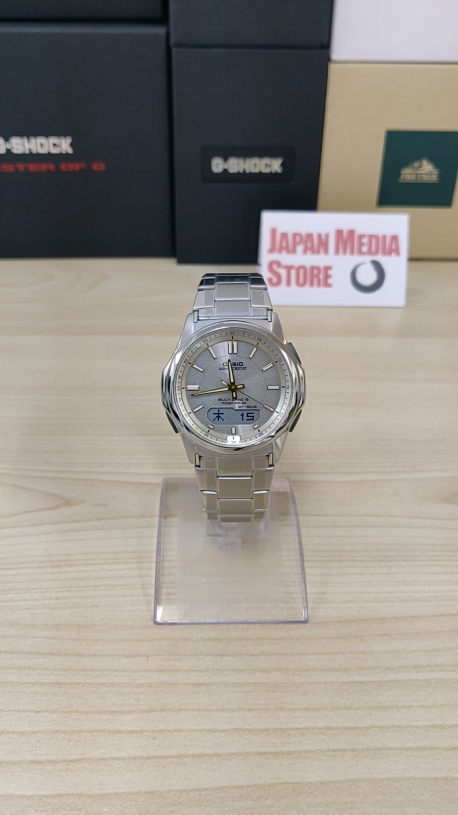 CASIO WAVE CEPTOR WVA-M630D-9AJF Beige Dial Tough Solar Atomic Radio ...