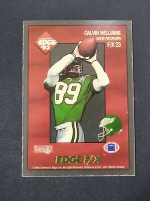 1993 Edge CALVIN WILLIAMS Red Clear Edge F/X Philadelphia Eagles *CT22 ...