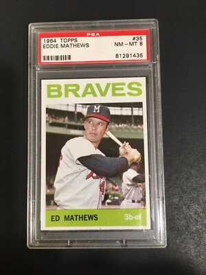 1964 TOPPS ED MATHEWS, #35, HOF, PSA 8 (Free Shipping On 3!) | eBay