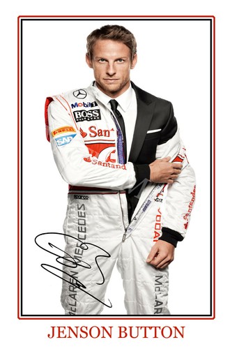Jenson Button signed 12x18 inch photograph poster- Top Quality | eBay ...