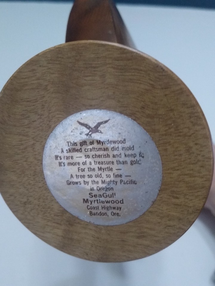 VTG 70's Angle Fish Sculpture Myrtlewood Hand Carved By Ernie Bessler ...