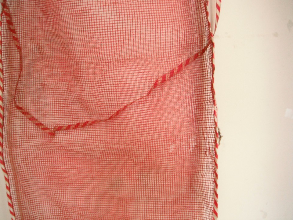 VTG 1940'S 50'S LARGE MESH STORE DISPLAY HANGING CHRISTMAS STOCKING 60 ...
