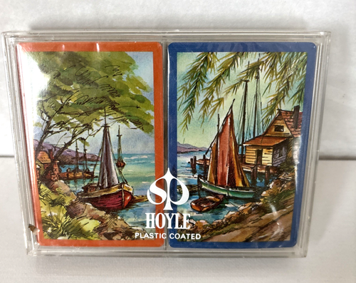 Vintage Hoyle Playing Cards Sail Boats 2 Decks Sealed Summerhouse Cabin ...