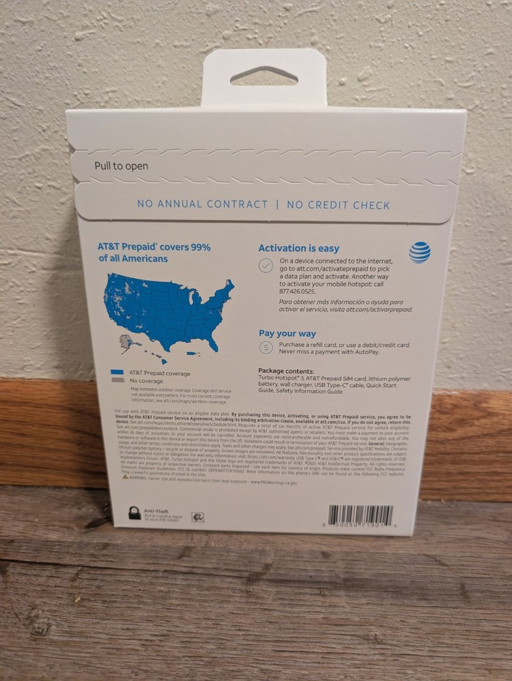 AT&T PREPAID TURBO HOTSPOT 3 SECURE WI-FI ON THE GO!! | eBay