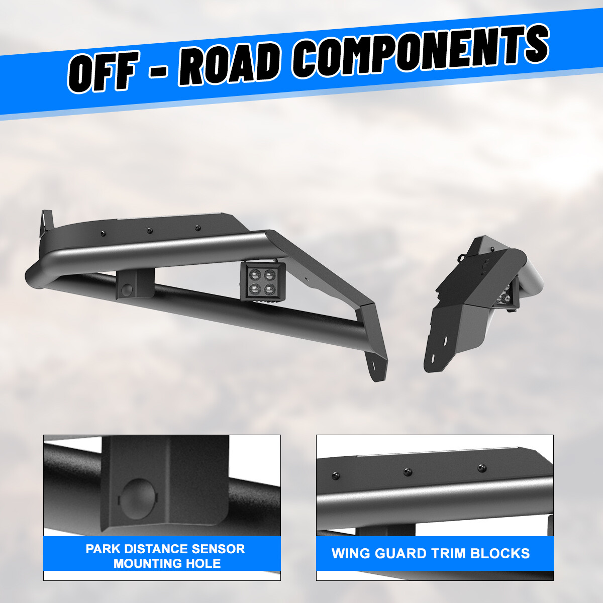 2 IN 1 Front Bumper Assembly w/LED Pod Lights For 2013-2018 Dodge Ram ...