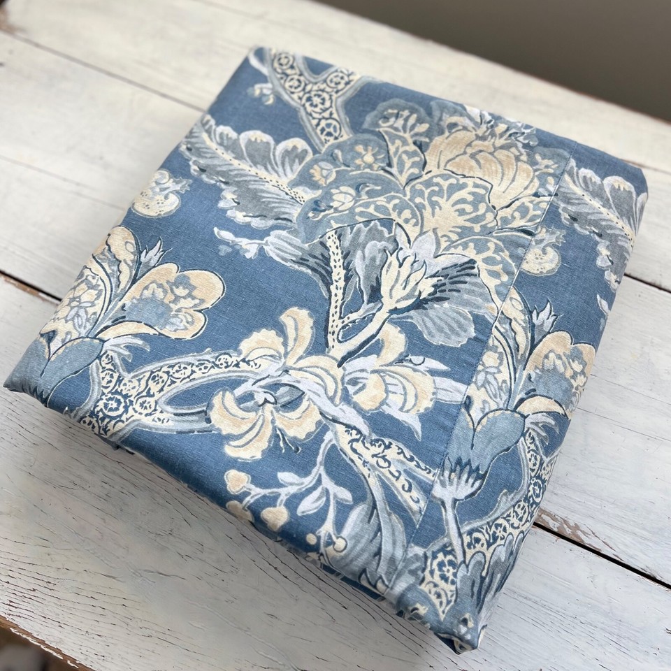 Pottery Barn Bristol Palampore Floral FULL/QUEEN Duvet Cover Blue Cream ...