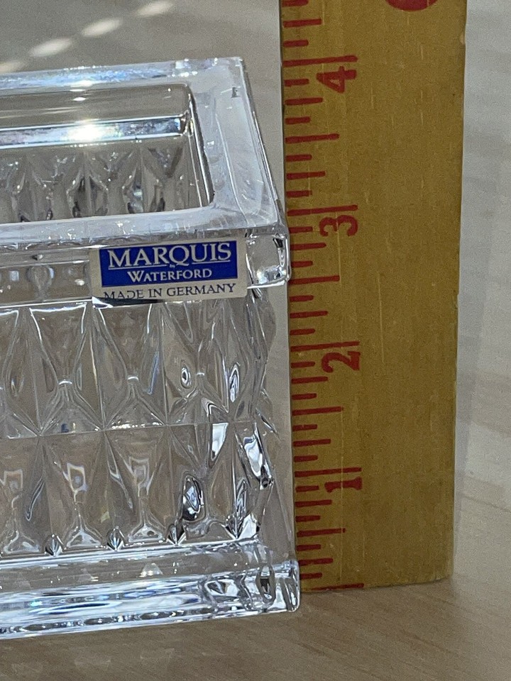 Waterford Marquis Paradox Square Crystal Votive Candle Holder Signed ...