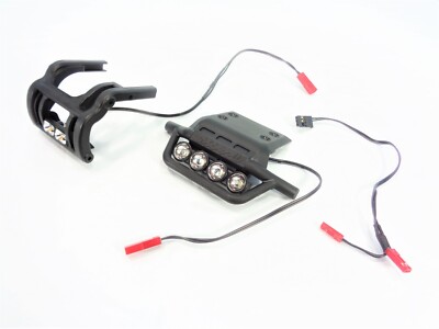 Traxxas Rustler 2wd Front and Rear Bumper Set with LED Light Bars ...