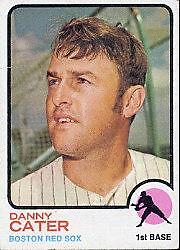 1973 Topps #317 Danny Cater Stock Photo. Condition of the actual Card ...