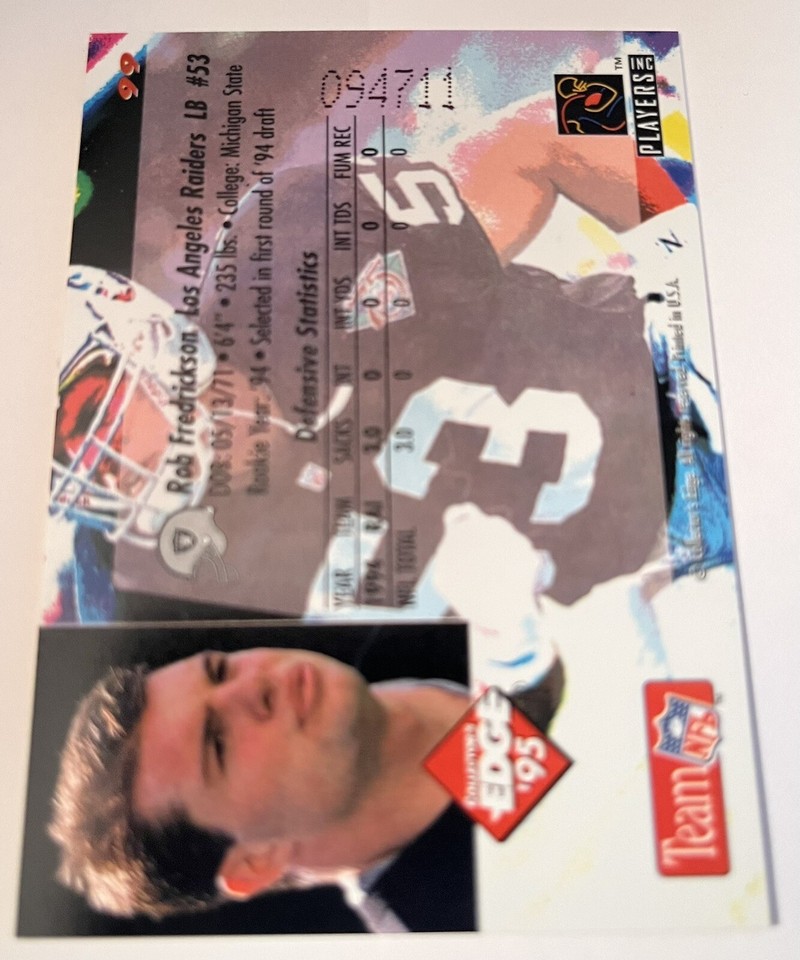 1995 Collector's Edge Rob Fredrickson #99 | eBay