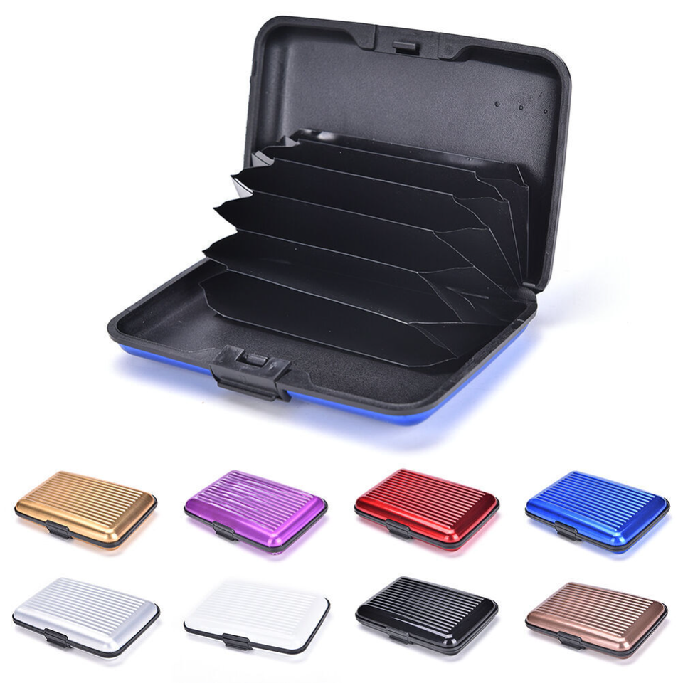 Aluminum Metal Wallet Business ID Credit Card Case Holder Anti RFID ...