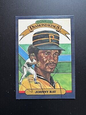 1986 Donruss Diamond Kings #19 Johnny Ray Autograph Pittsburgh Pirates ...
