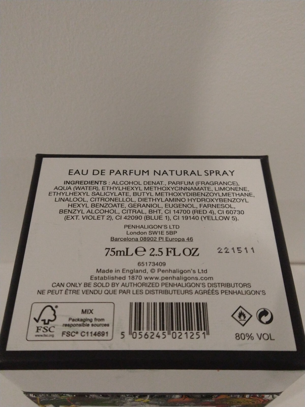 EMPTY Penhaligon's Portraits The Coveted Duchess Rose Perfume 75ml ...