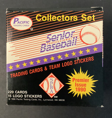 Pacific Senior Professional Baseball Collector Set 1990 220 Cards 15 ...