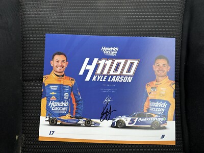 Kyle Larson Indy 500 Signed Car Promo Hero Card Autographed 2024 | eBay