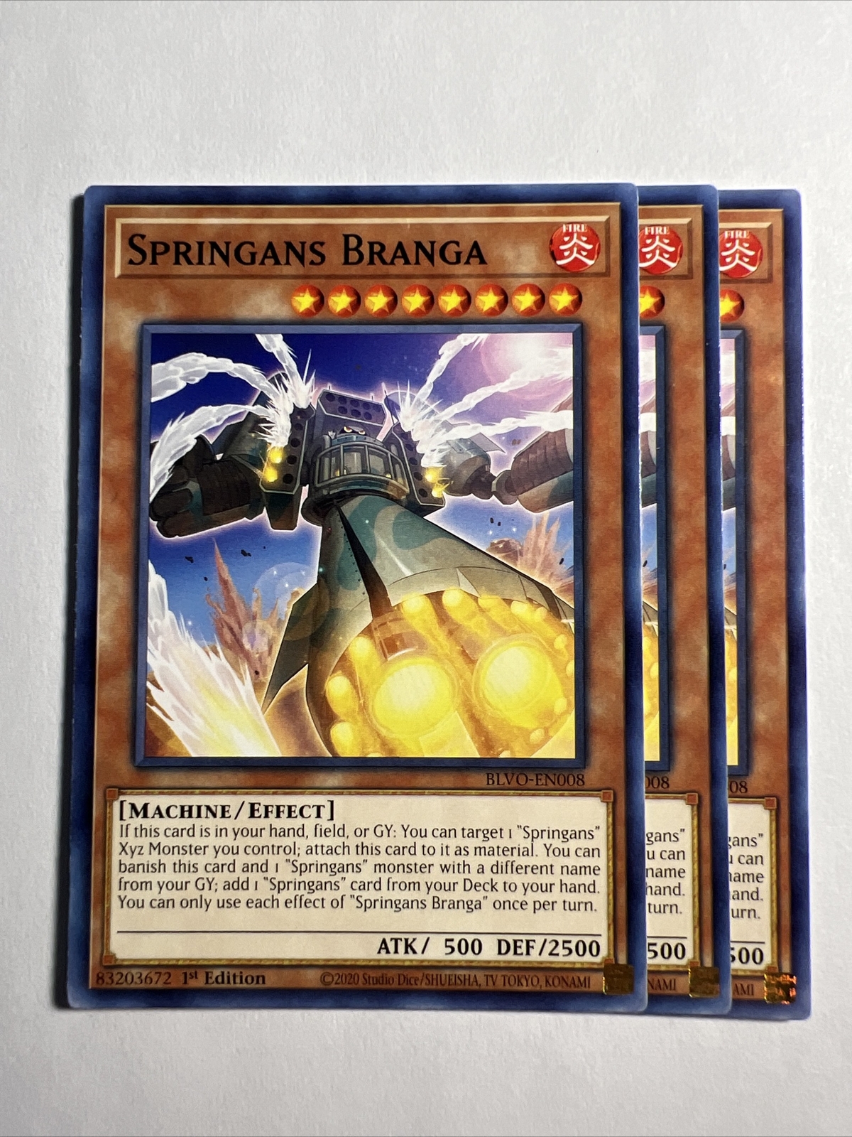 Yugioh - 3X - Springans Branga - Common - 1st Edition - BLVO-EN008 ...