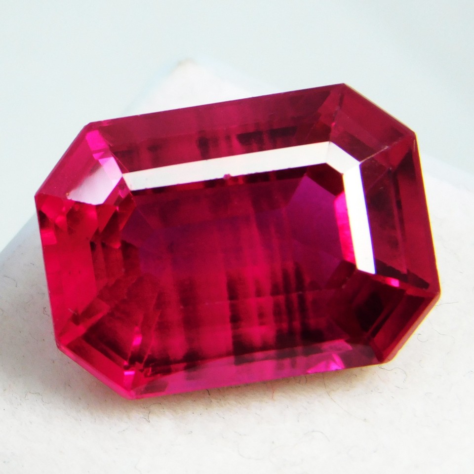 Certified Natural Burmese Ruby 18.10 Ct Untreated FLAWLESS Emerald Cut ...