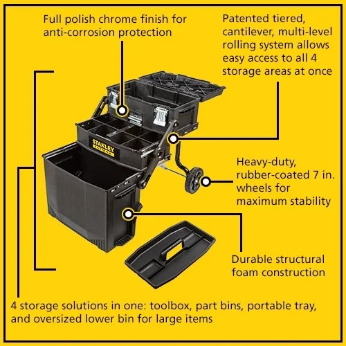 Stanley FATMAX 22 in. 4-in-1 Cantilever Tool Box Mobile Work Center ...