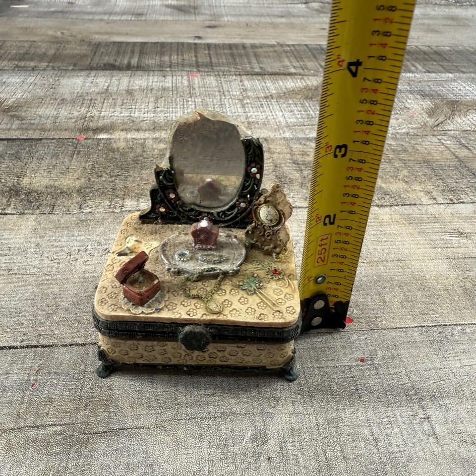 Vintage Victorian Treasures Vanity Table Trinket Jewelery Box Popular ...