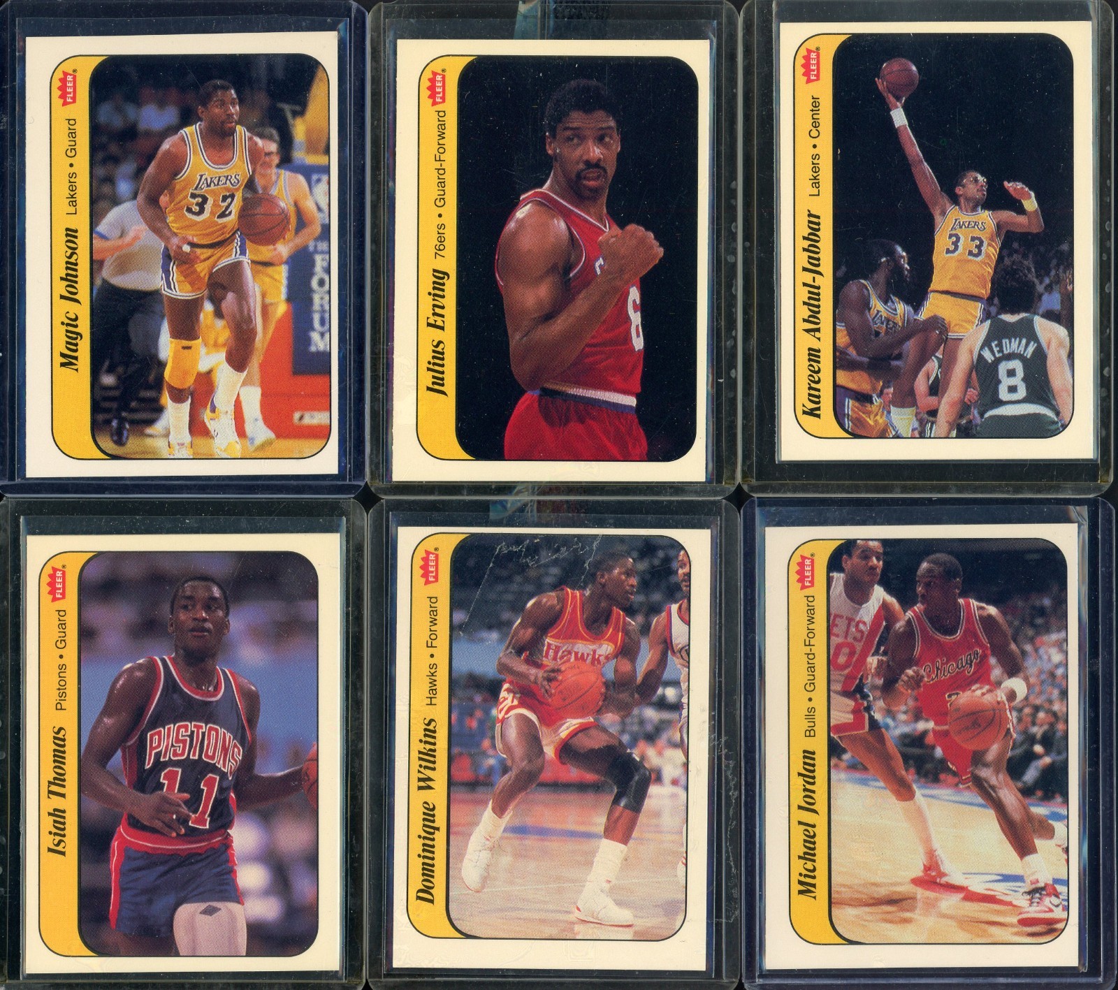 1986-87 Fleer Sticker Basketball Complete Set w/ Michael Jordan RC ...