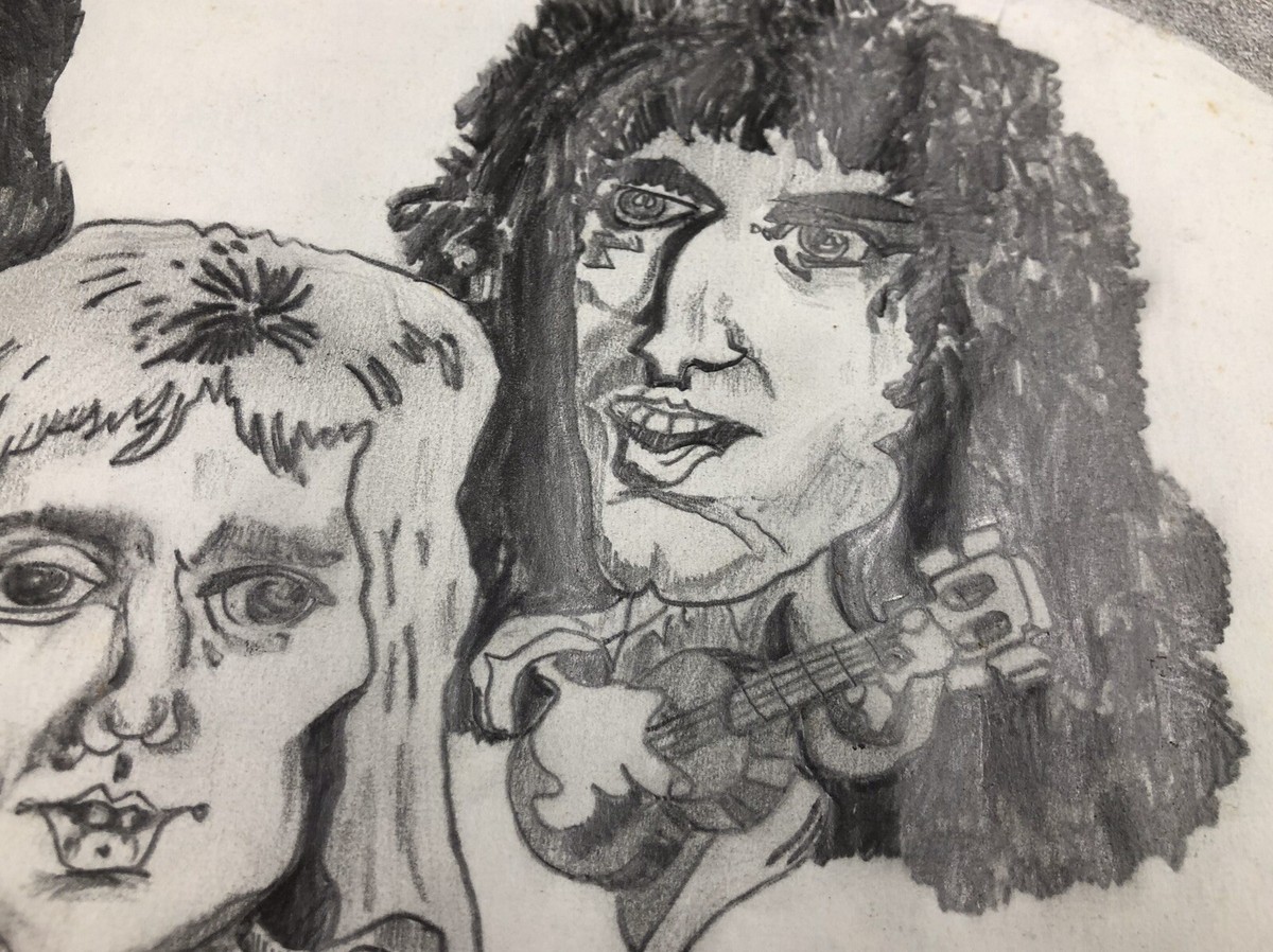 Queen Painting Band Original Pencil Drawing / Caricature Of Queen Band