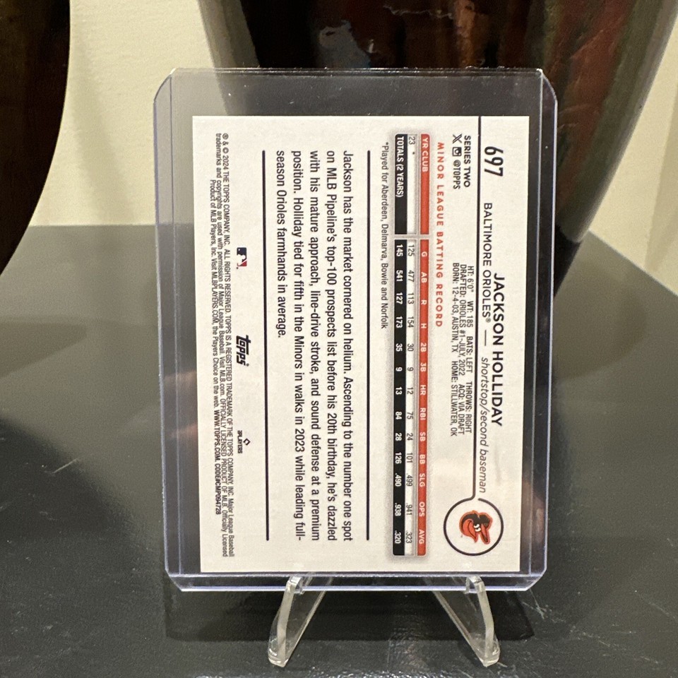 2024 Topps Series 2 Jackson Holliday RC SSP Fun Face FF Variation ...