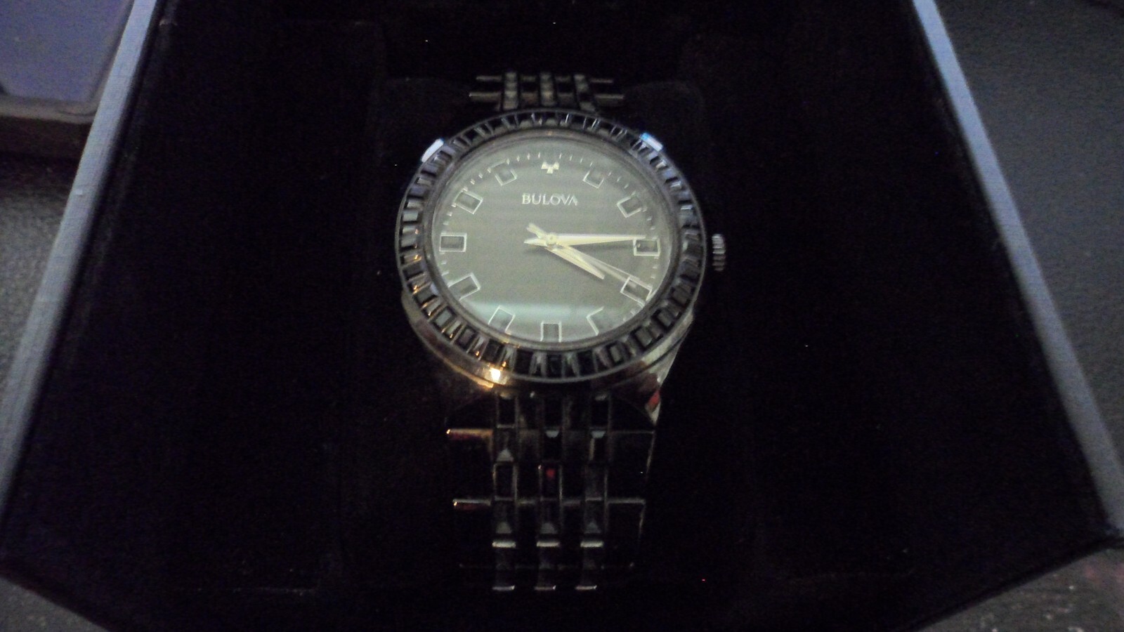 Bulova Phantom Men's Quartz Black Stainless Steel Crystals Watch 42MM ...