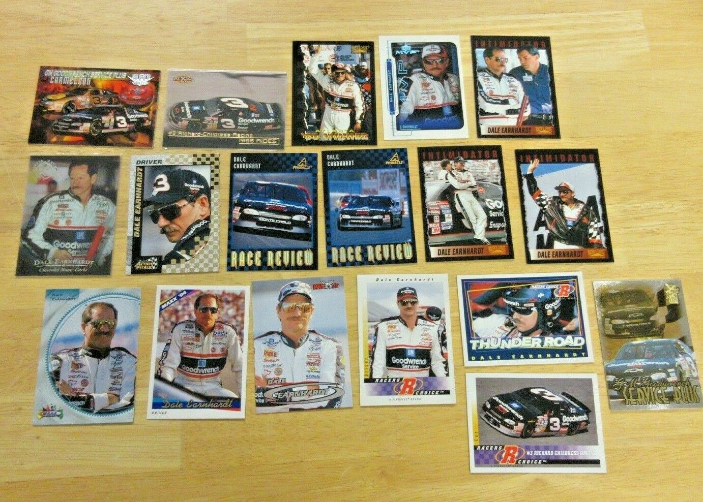 Lot of DALE EARNHARDT SR NASCAR Trading CARDS Upper Deck / Pinnacle ...