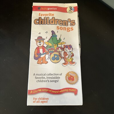 Baby Genius CD Favorite Children's 46 Songs 3 CD Box Set Award Winning ...